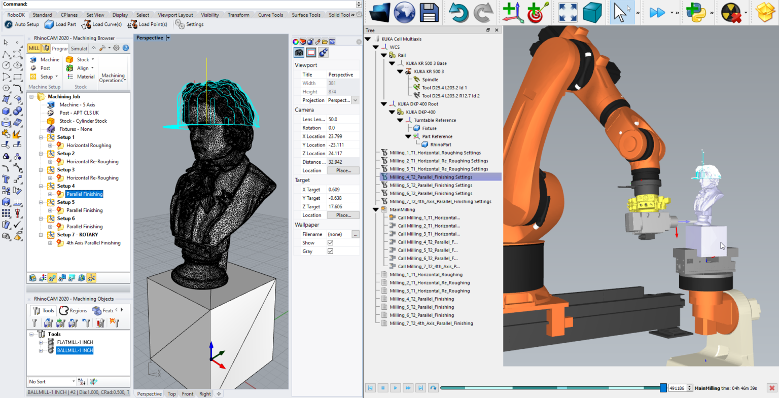 Boost Robot Machining With RhinoCAM and the RoboDK Plugin - RoboDK blog